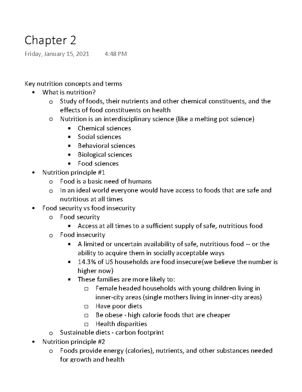 Chapter 2 - Spring 2022 - Key nutrition concepts and terms What is ...