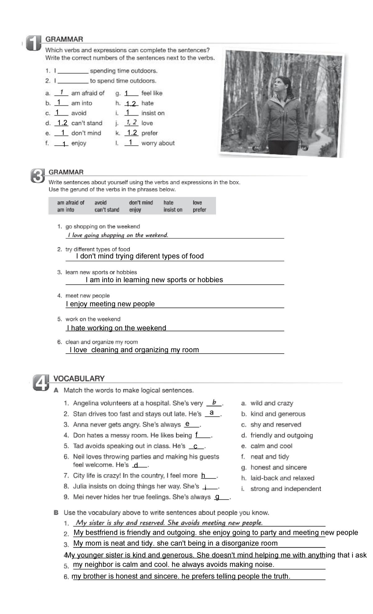 Gerund and Infinitive Unit 1A encrypted - 1 1 1 1 1 1. 1 1 1. 1. I don ...