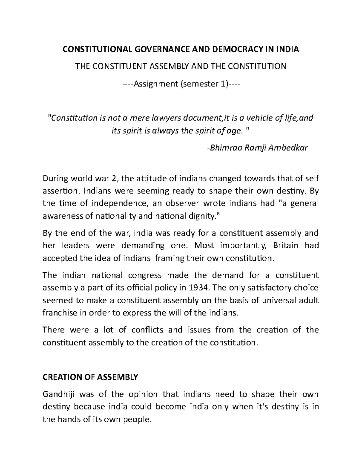 CGDI Constituent assembly - CONSTITUTIONAL GOVERNANCE AND DEMOCRACY IN ...