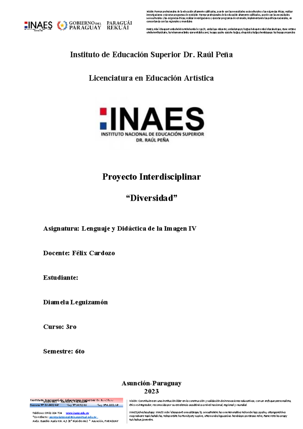 Danza-OBRA- Diamela - Es un examen sobre danza. - investigaciones y ...