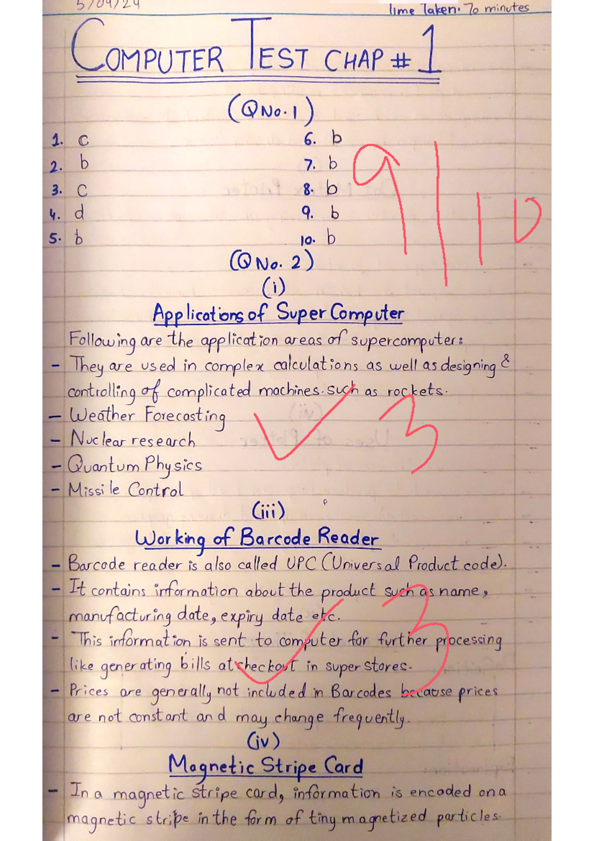 Chapter no. 1 - Lab manual - lime Taken. 70 minutes COMPUTER TEST CHAP ...