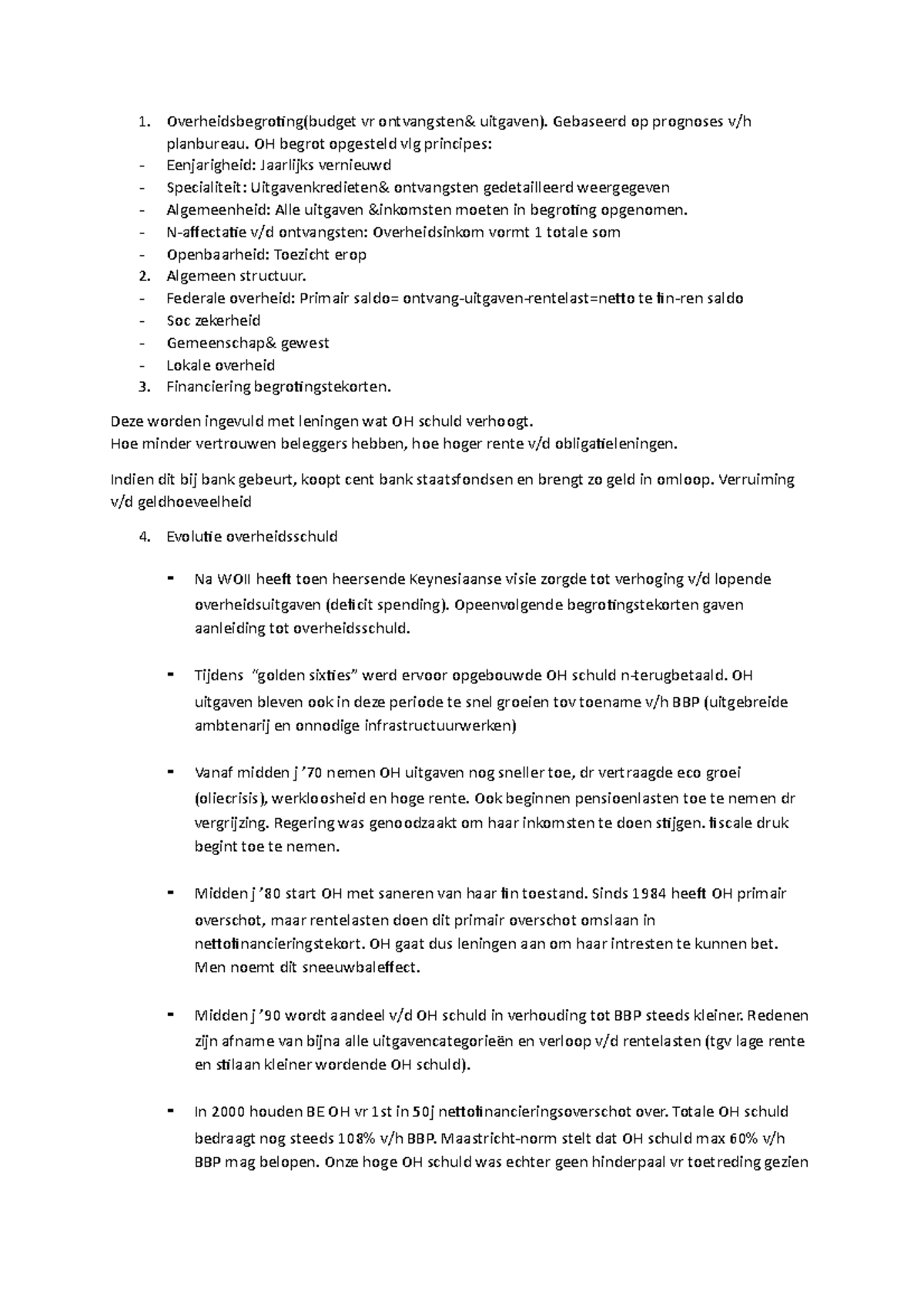 De overheid H1 Overheidsbegroting - Overheidsbegroing(budget vr ...