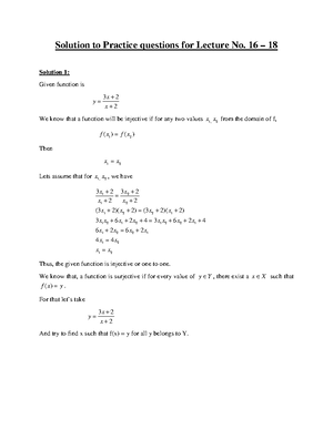 MTH202 Practice Questions 1-45 - Solution File Lecture No 1- Question No 1: Let p be