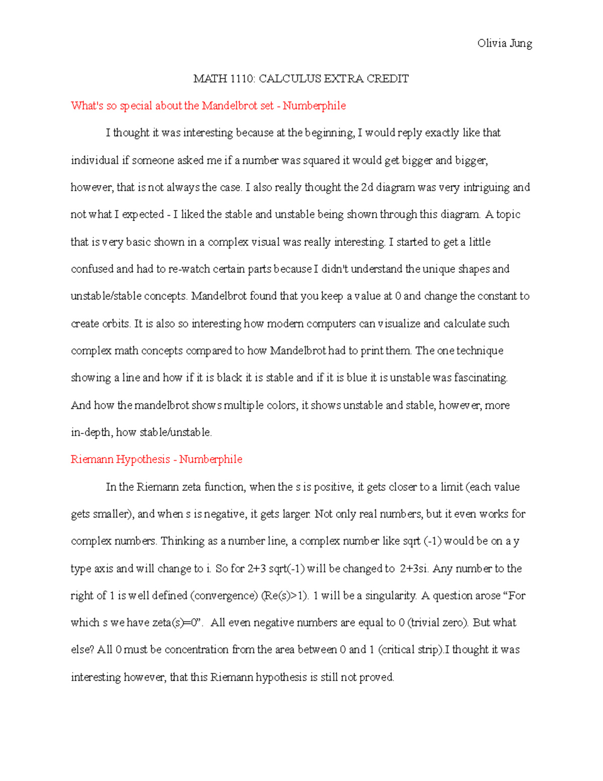 MATH 1110 Calculus Extra Credit - Olivia Jung MATH 1110: CALCULUS EXTRA ...