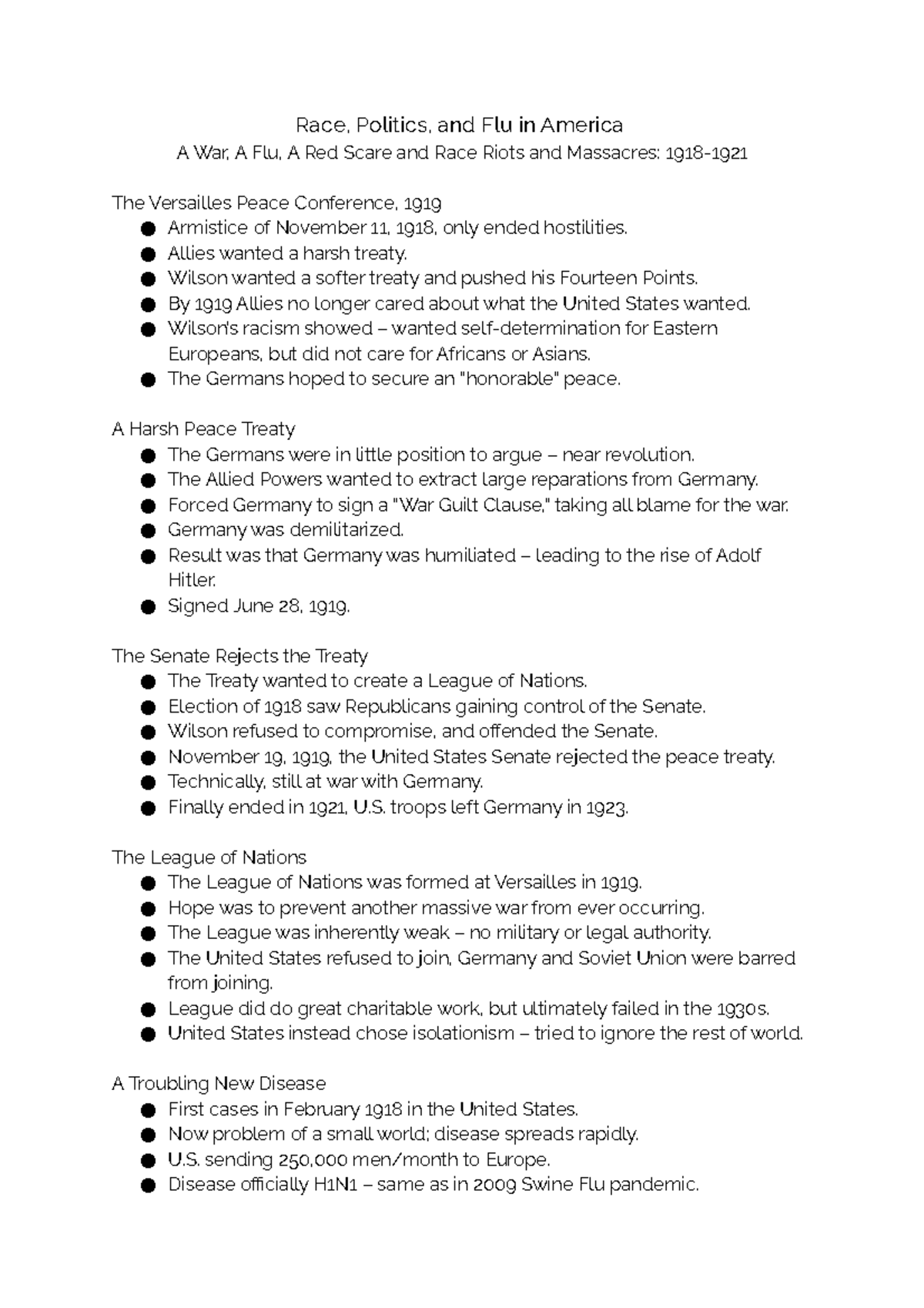 L3 - Race, Politics, and Flu in America -1918-1921 - Race, Politics ...