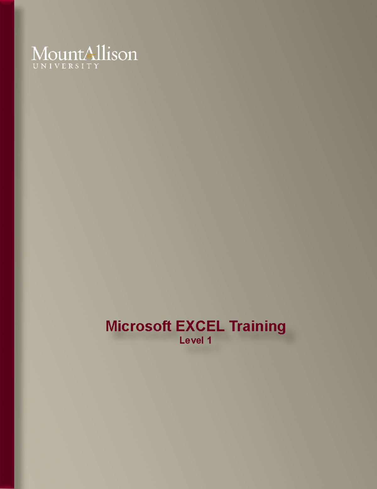 Excel Training (Practical session) for beginners - Microsoft EXCEL ...
