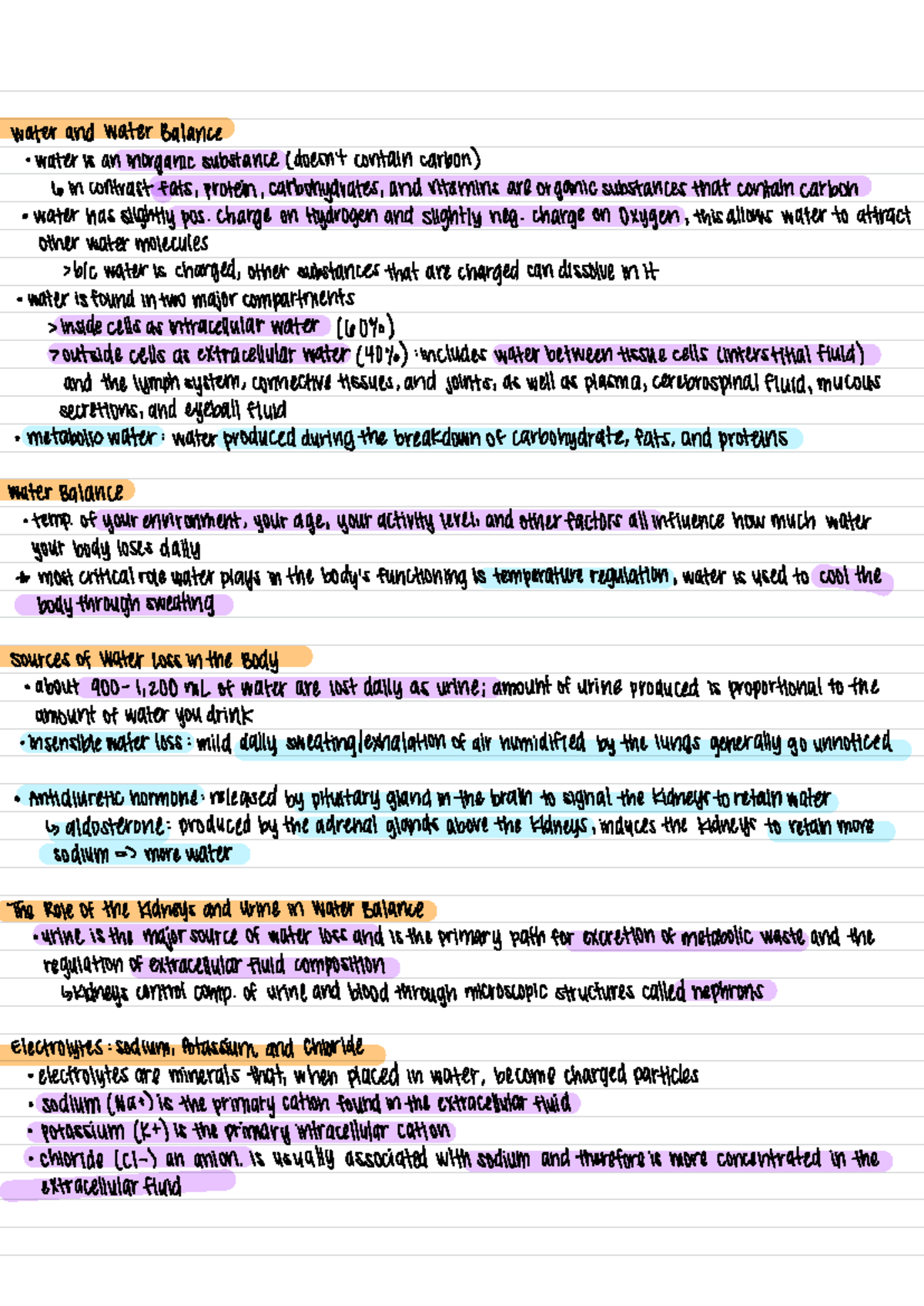 Chapter 9 Textbook - Nutrition: Making Sense of the Science - water and ...