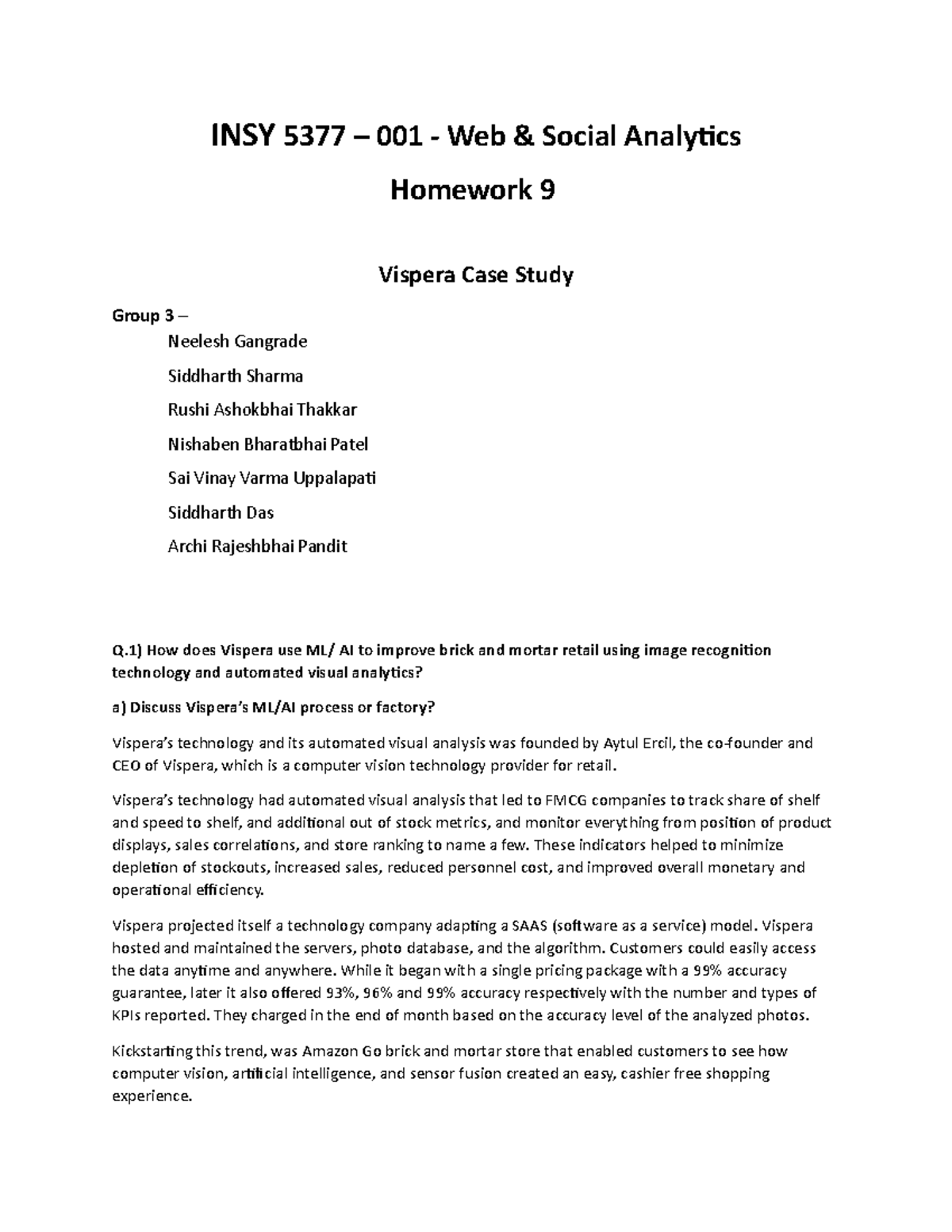 INSY 5377-HW9-web and social - INSY 5377 – 001 - Web & Social Analytics ...