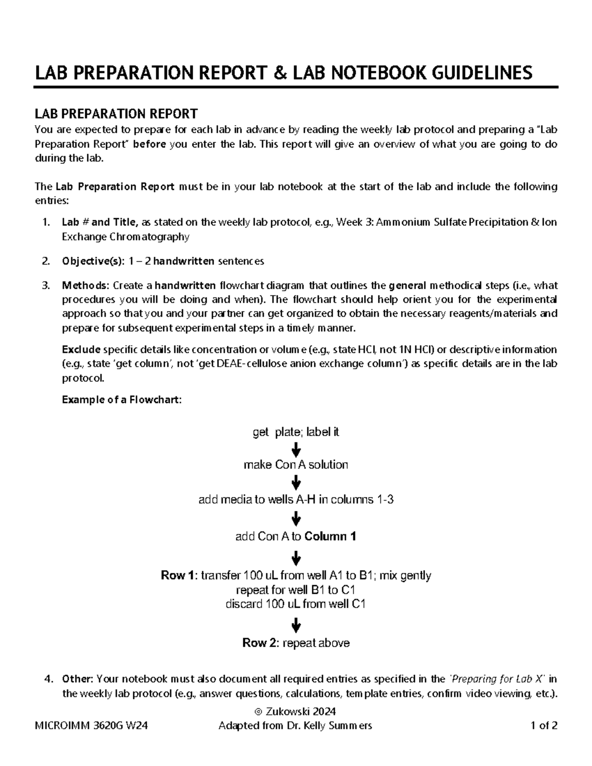3620G W24 Lab Preparation Report Lab Notebook - Ó Zukowski 202 4 ...