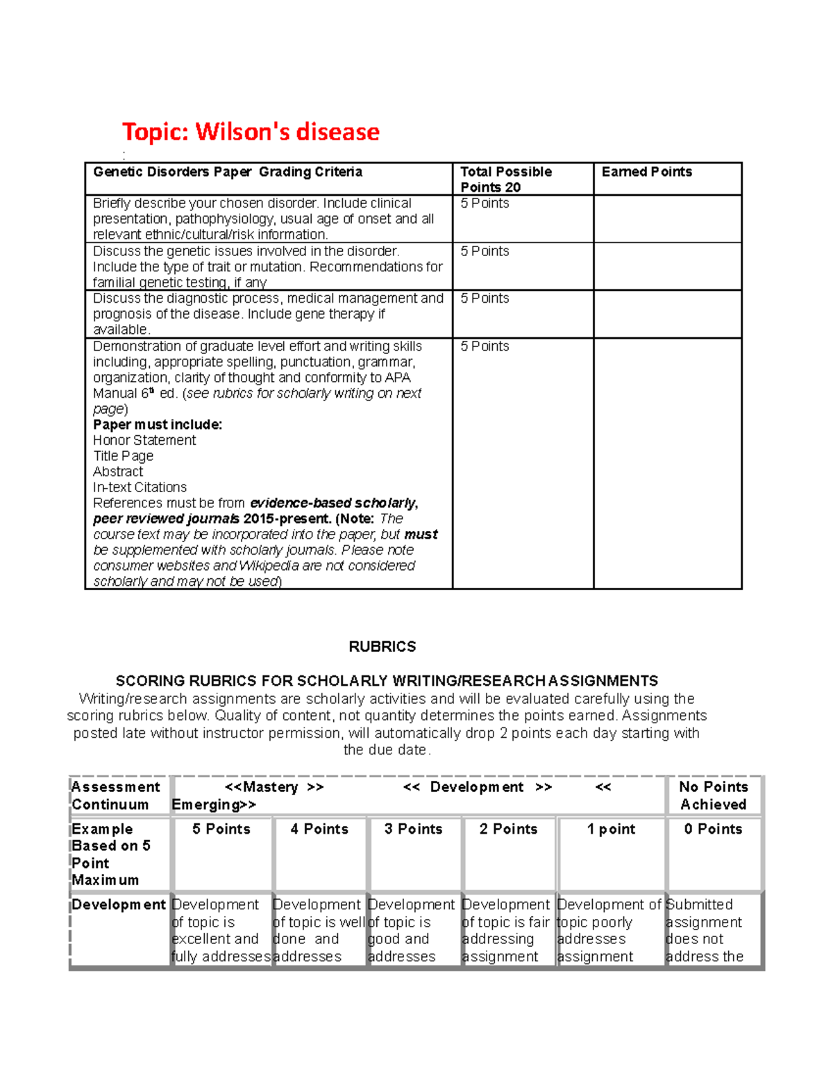 Wilson disease genetic disorder guidelines - Topic: Wilson's disease ...