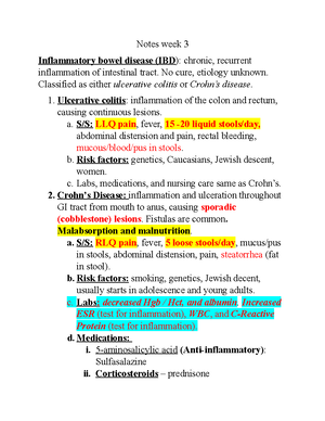 Week 5 renal - notes on Acute kidney injury, chronic kidney disease ...