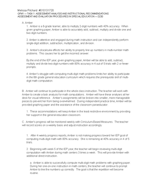 D234 Task 2 - passed - Melissa Pilchard QJM1 — QJM1 TASK 2: SECONDARY ...