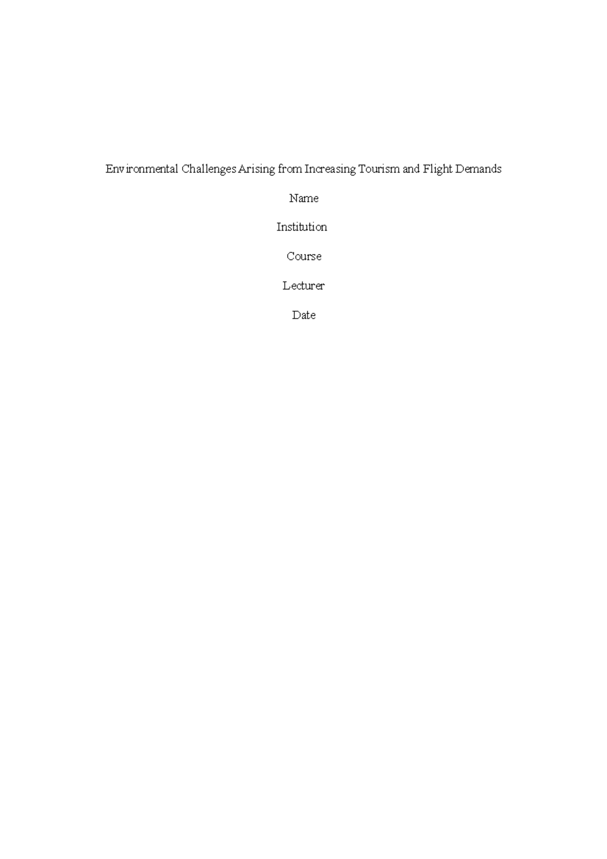 Tourism Tour A Linear Programming Model Developedvva Linear Programming Model Developedva