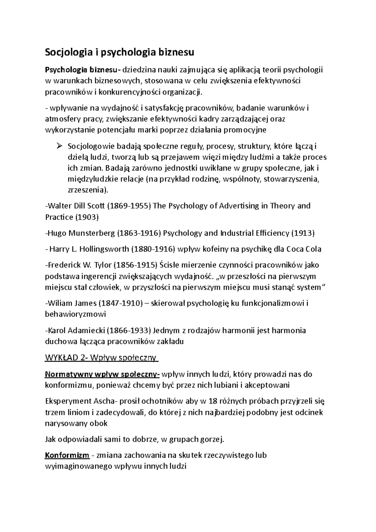 Socjologia i psychologia biznesu - Socjologia i psychologia biznesu Psychologia biznesu ...