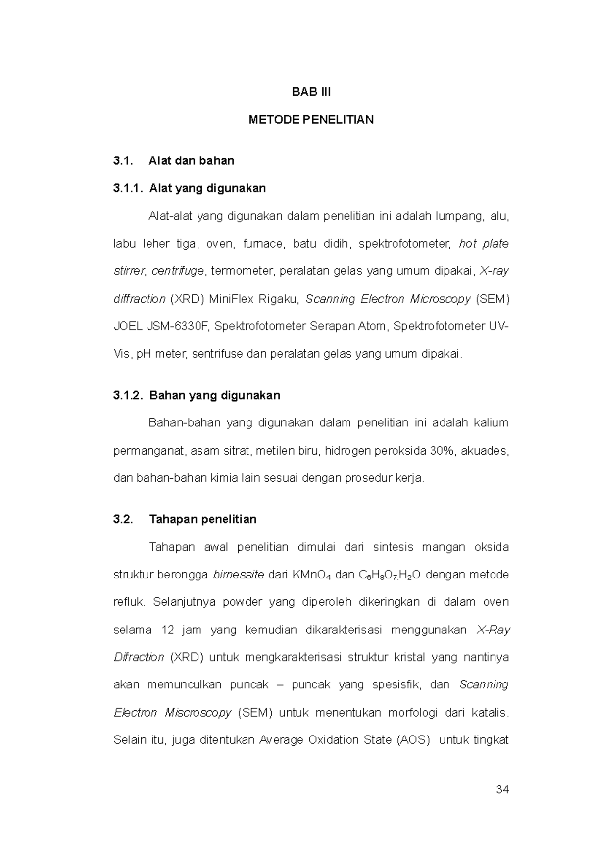 Proposal Skripsi - BAB III METODE PENELITIAN Alat dan bahan 3.1. Alat ...