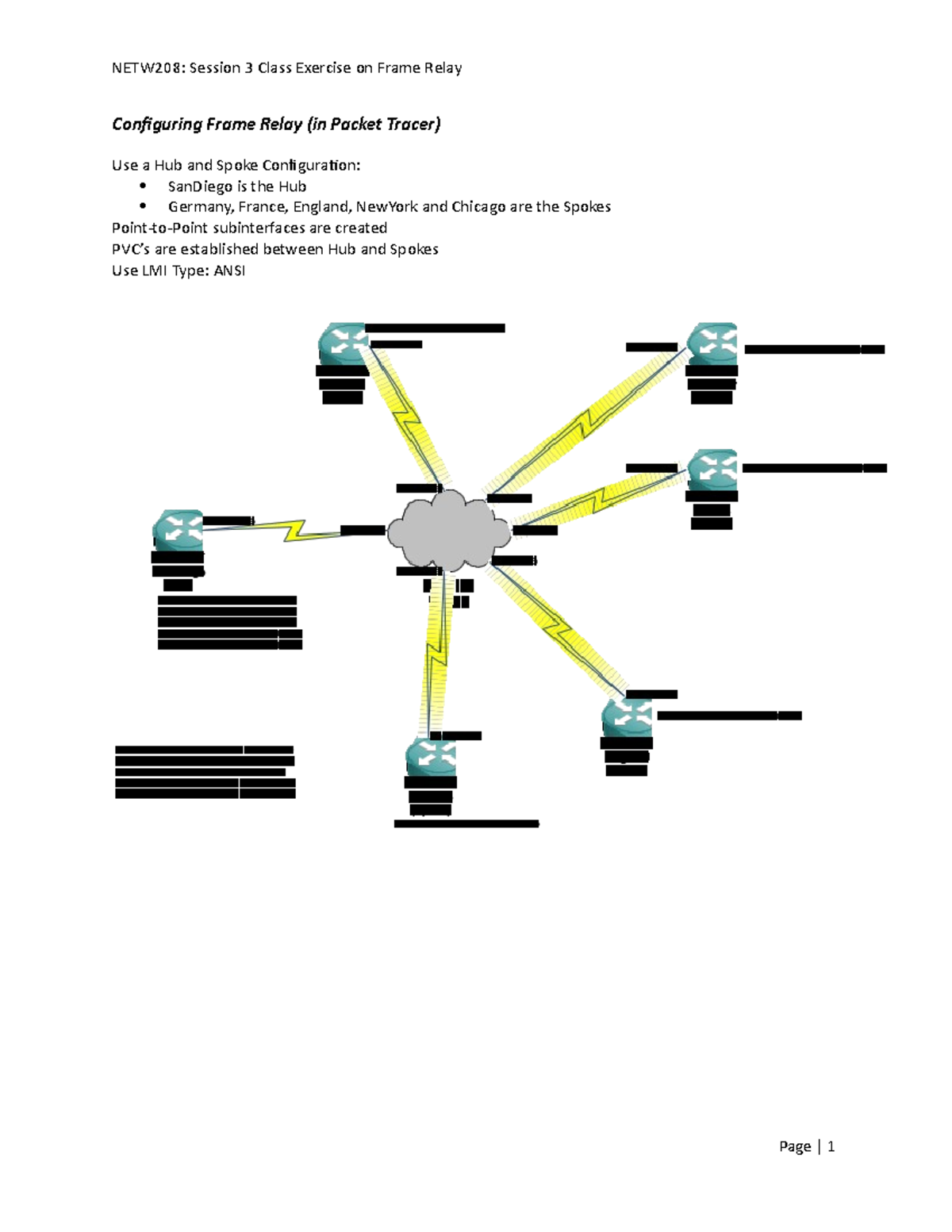 Lecture 3 Classroom Student Exercise Solution - Configuring Frame Relay ...