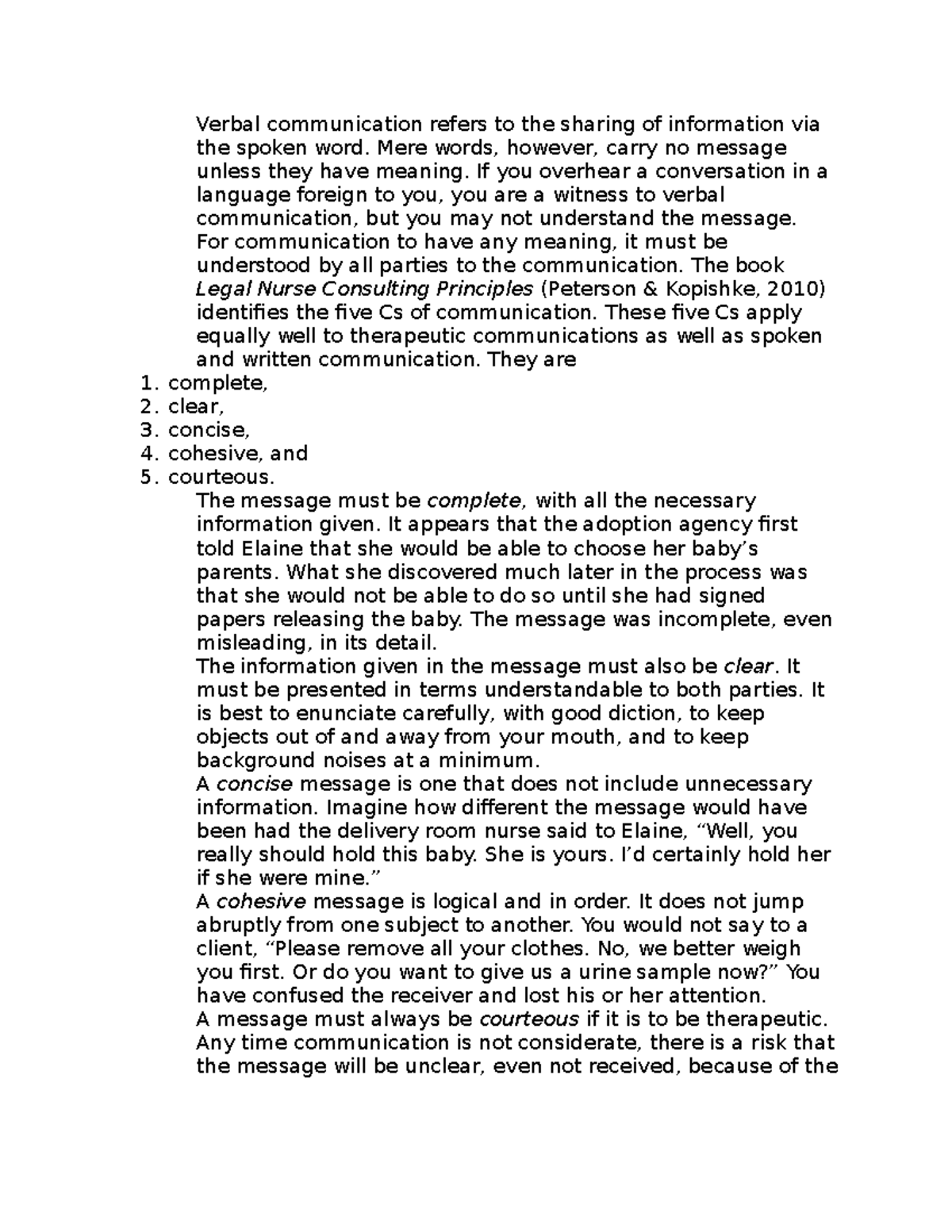 Verbal Communication - Mere words, however, carry no message unless ...