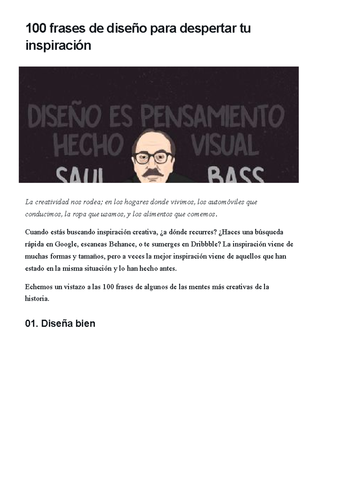 100 frases de diseño para despertar tu inspiración - 100 frases de ...