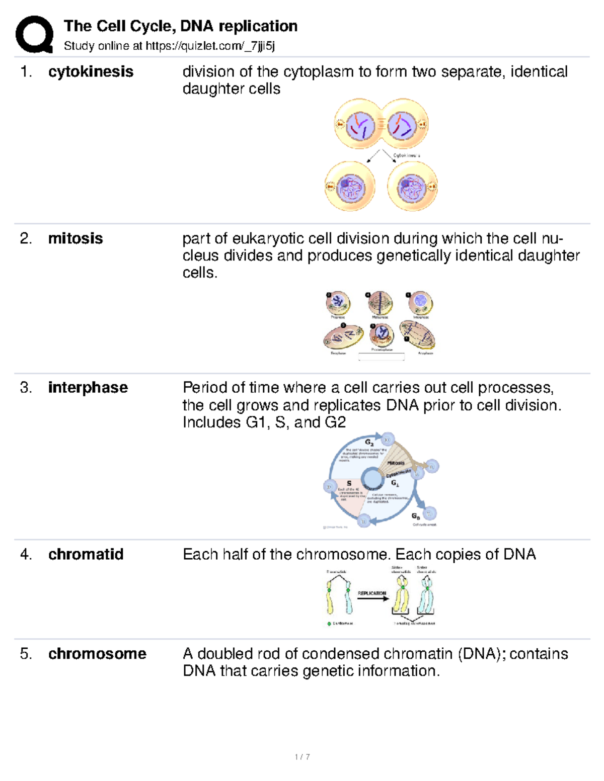 The Cell Cycle, DNA replication - Study online at quizlet/_7jji5j ...