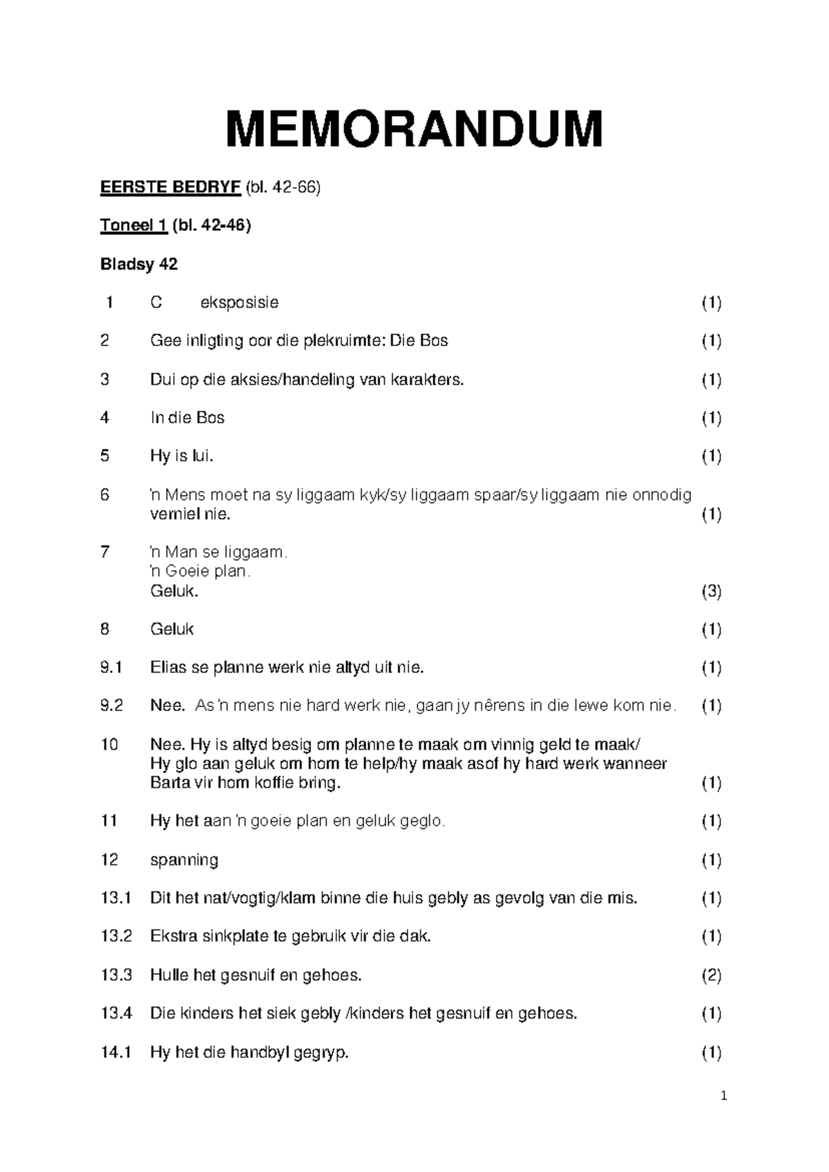 Fiela se kind Memorandum - MEMORANDUM EERSTE BEDRYF (bl. 42-66) Toneel ...