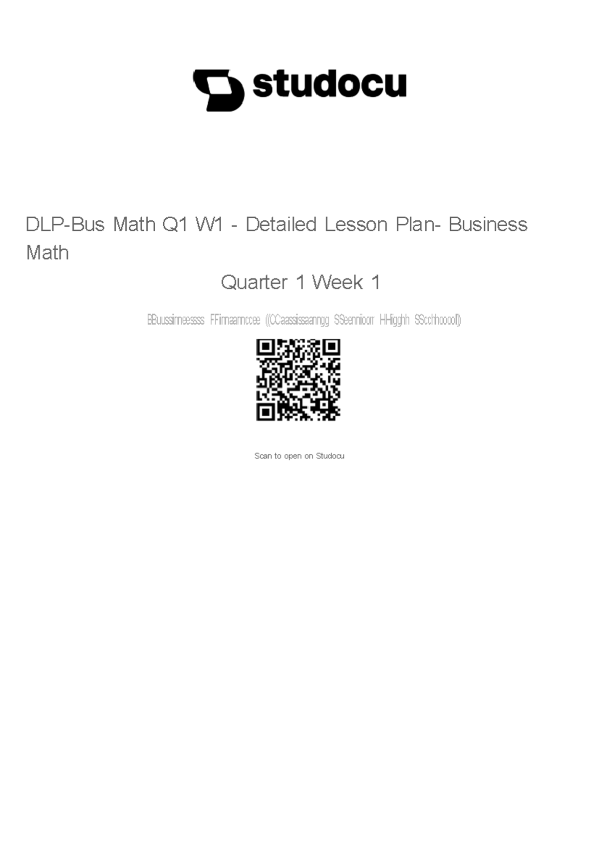 Dlp bus math q1 w1 detailed lesson plan business math quarter 1 week 1 ...