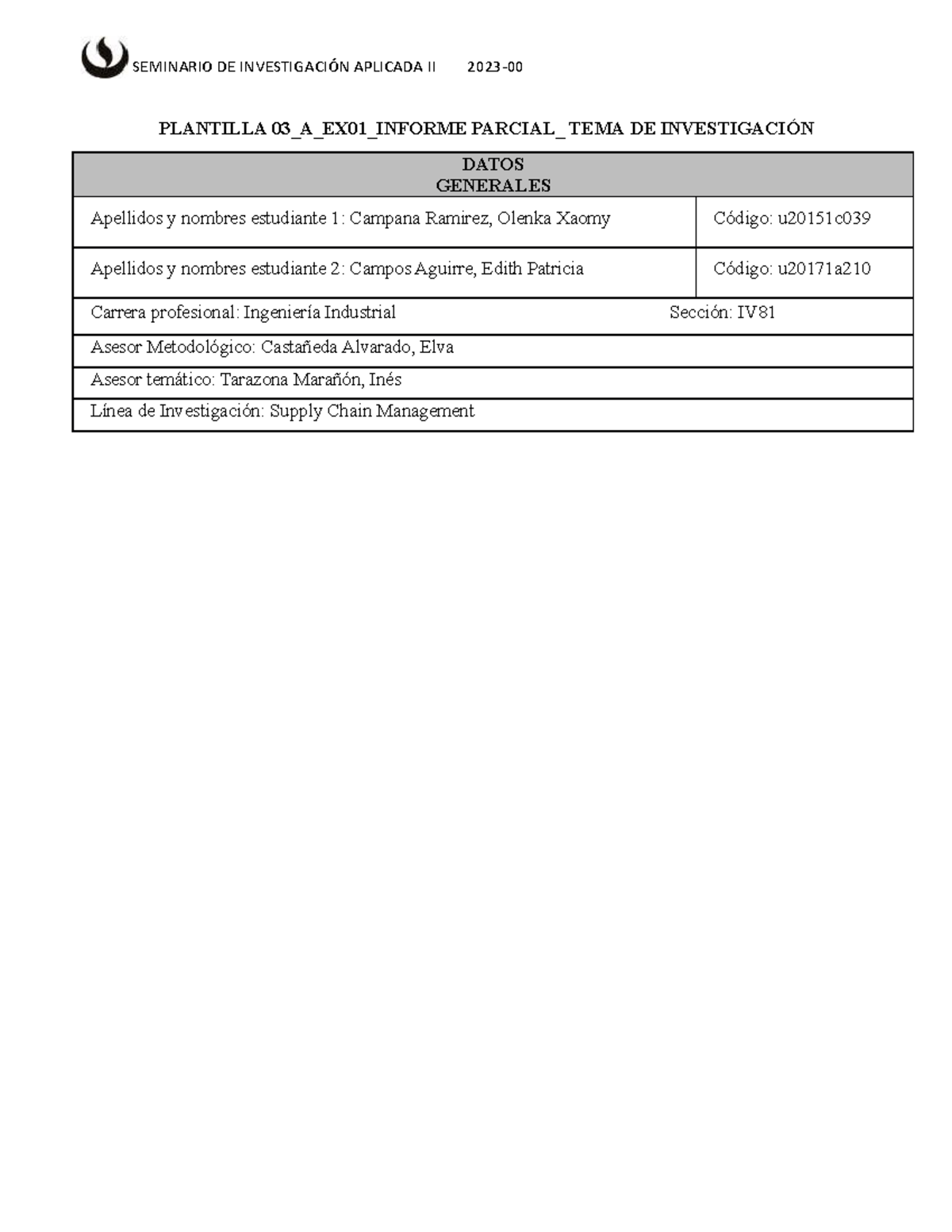 . Plantilla N ° 03 A EX01 Parcial IV81 Campana Campos - PLANTILLA 03_A ...