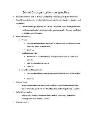 Social Deviance Class Notes - SOCI 262- Social deviance PART 1 Society ...
