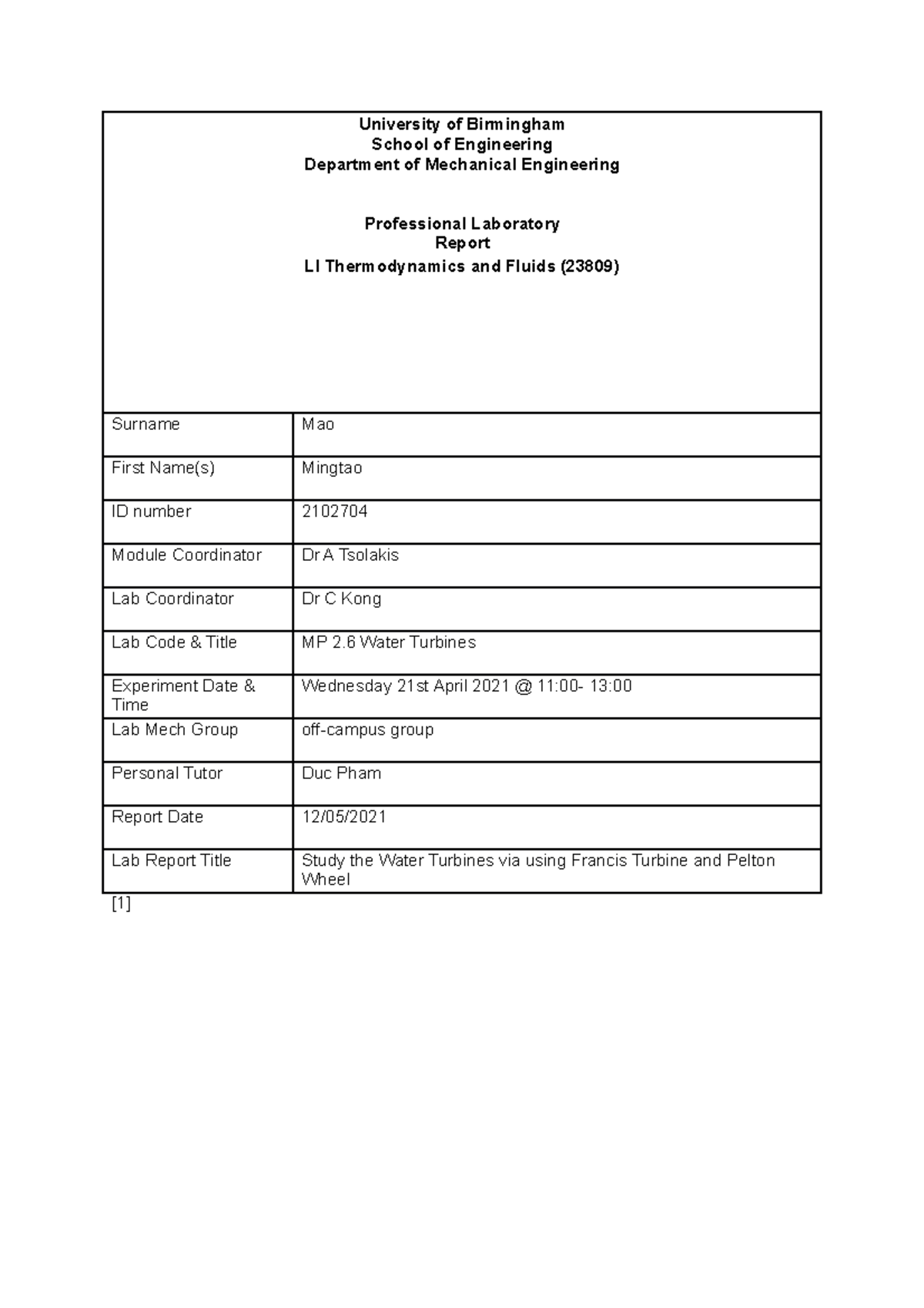 The Professional Lab Report 2020-21 new - University of Birmingham ...