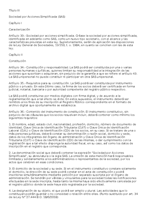 [Solved] Clasificacin de las sociedades El acto constitutivo de la ...