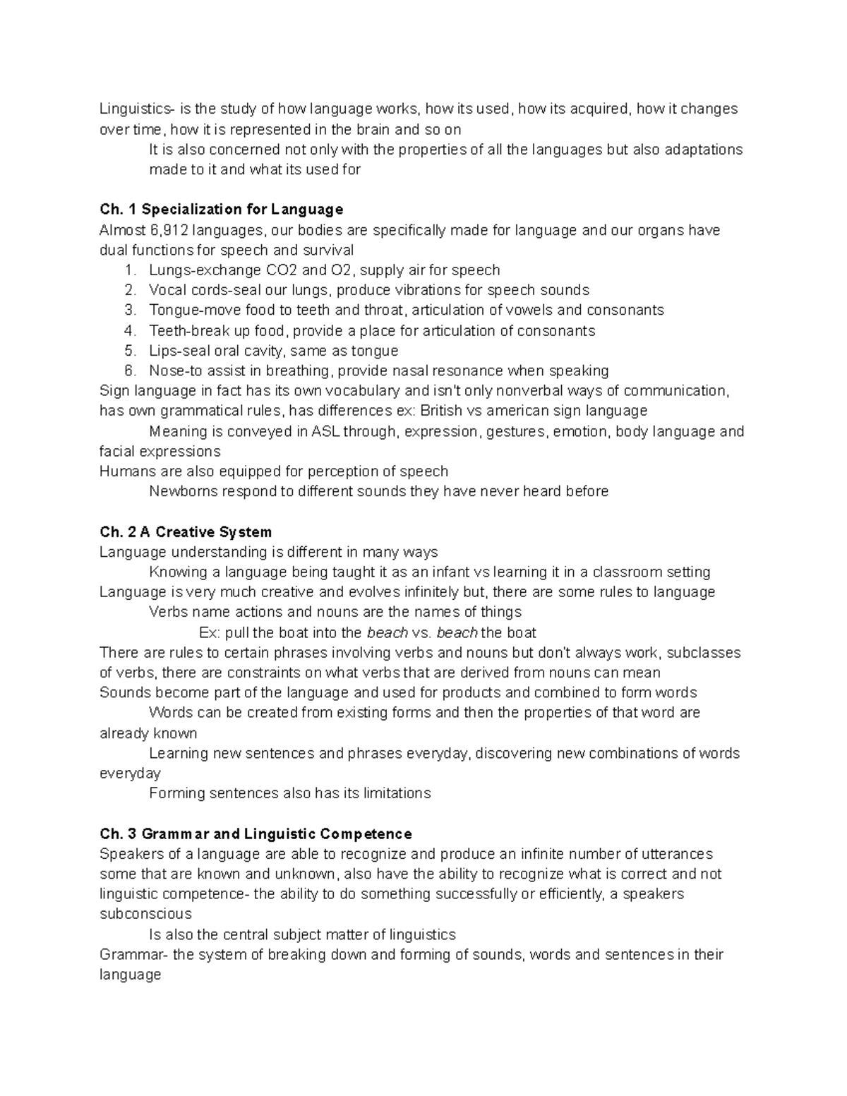 8 19 O'Grady, Language a preview Notes - Linguistics- is the study of ...