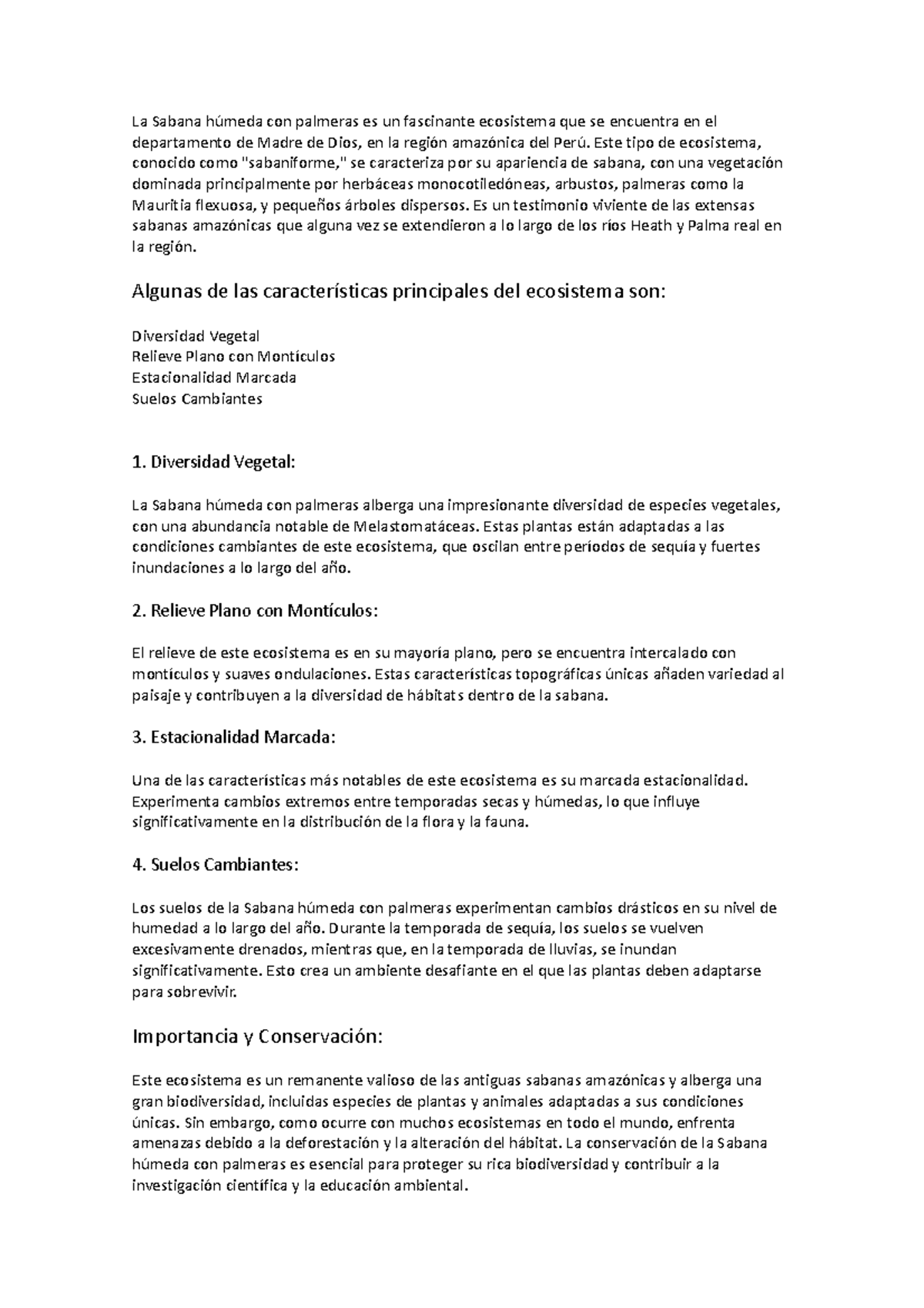 Semana 05 ciclo 02 - La Sabana húmeda con palmeras es un fascinante ...