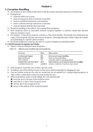 Module 1 - Note for preparation exam - ADVANCE MICROPROCESSORS MODULE ...