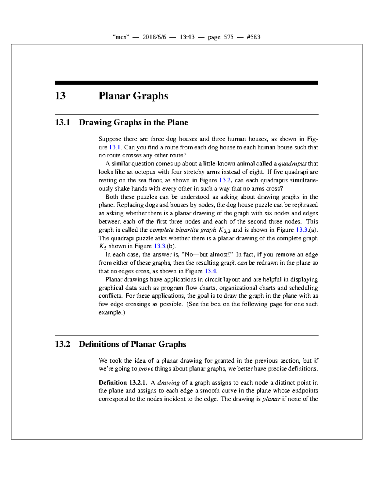 Planar graph+eular - Mathematics - 13 Planar Graphs 13 Drawing Graphs ...