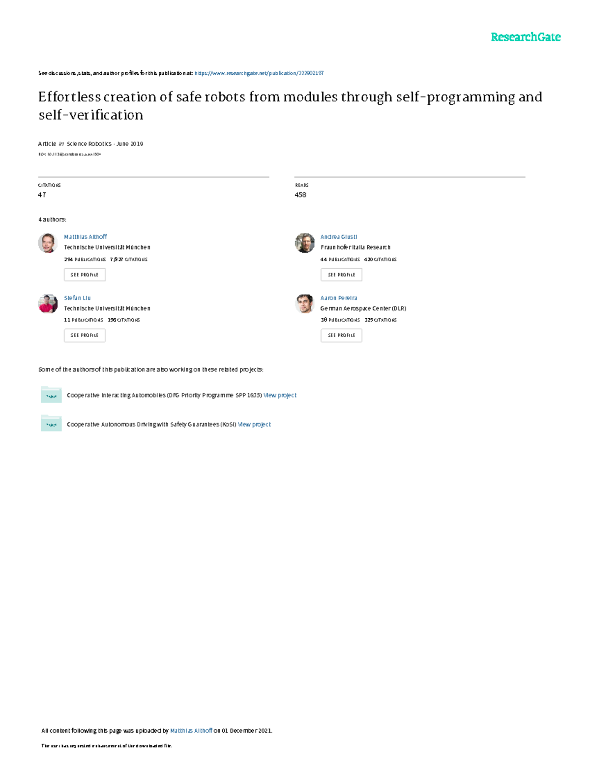 Althoff-2019-Science Robotics - See discussions, stats, and author profiles for this publication ...