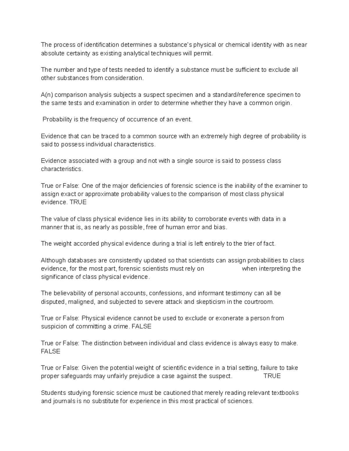 Chapter 3 review - The process of identification determines a substance ...