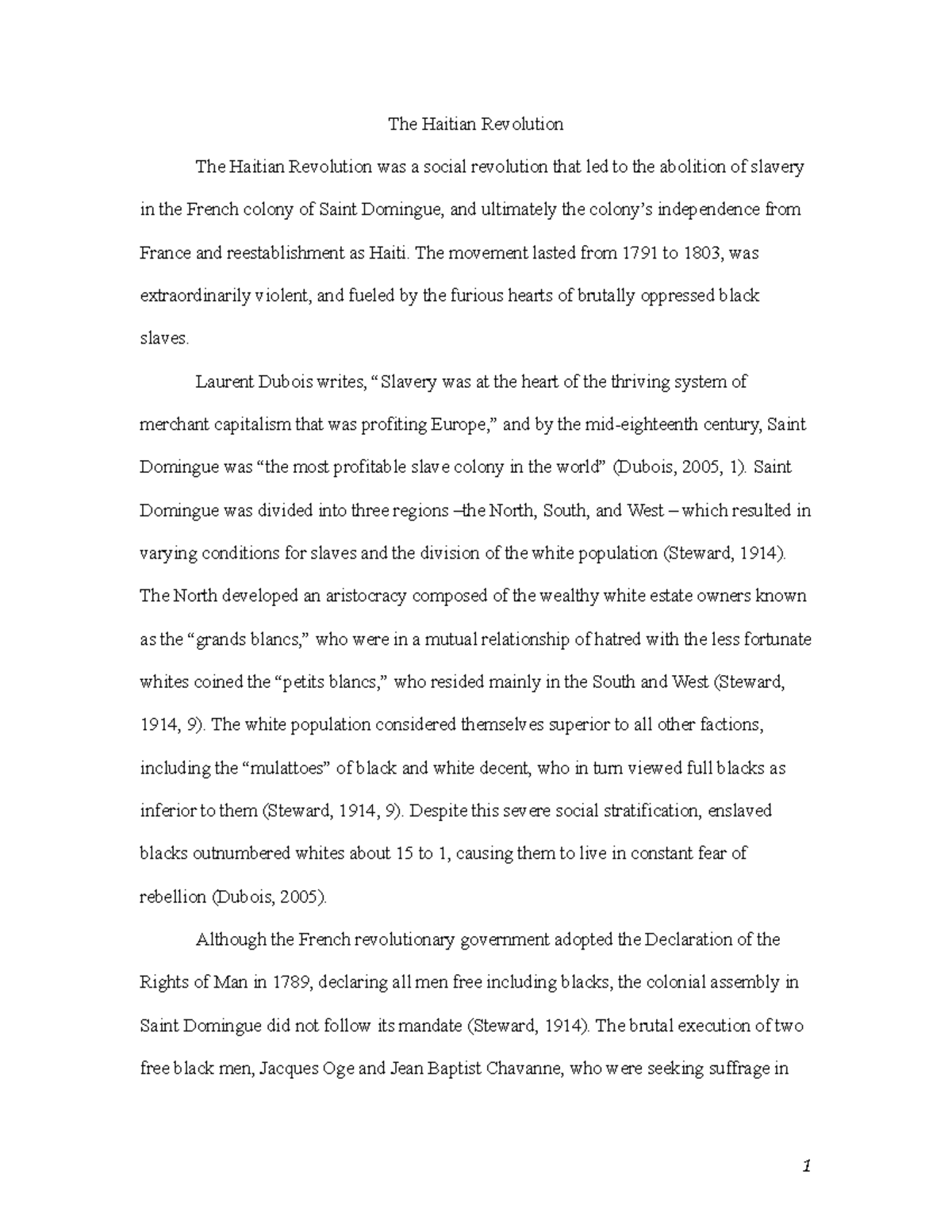 Haitian Revolution - The movement lasted from 1791 to 1803, was ...