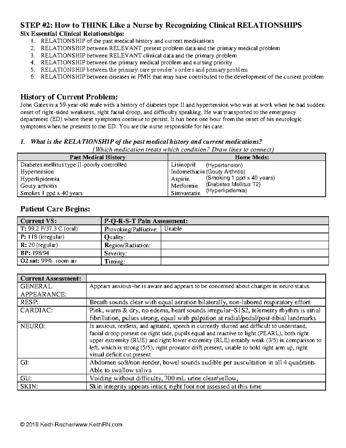 Recognizing Clinical Relationships in Nursing - Studocu