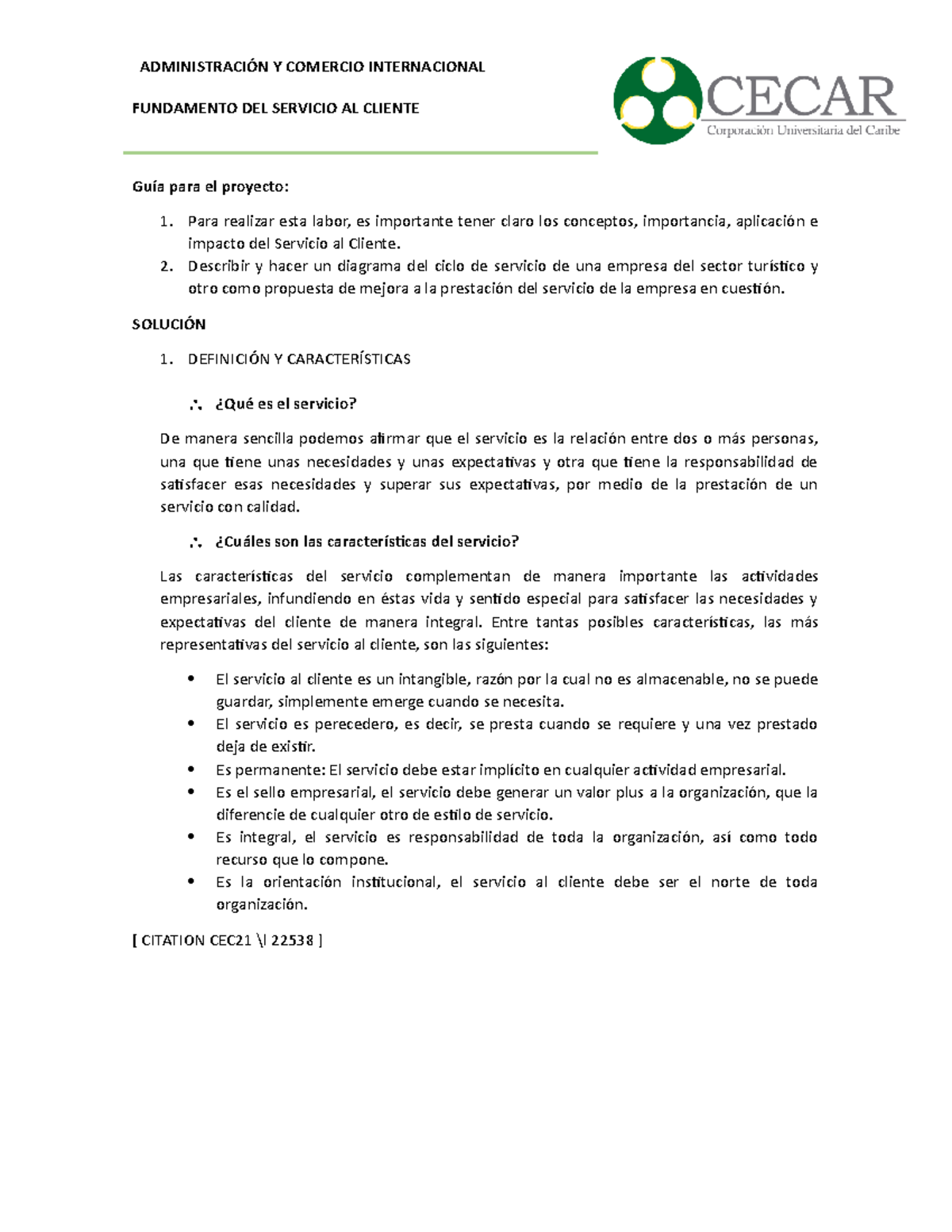 Fundamento del servicio al cliente - FUNDAMENTO DEL SERVICIO AL CLIENTE ...