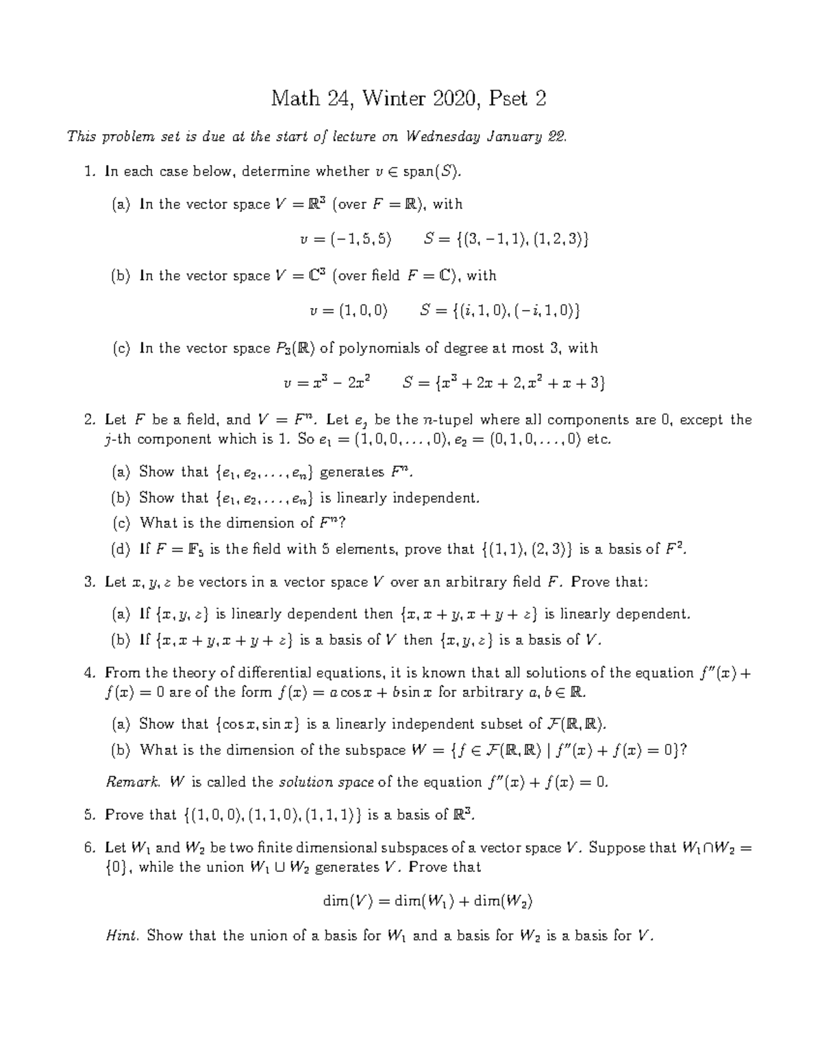 Math 24, Winter 2020, Pset 2 - Math 24, Winter 2020, Pset 2 This ...