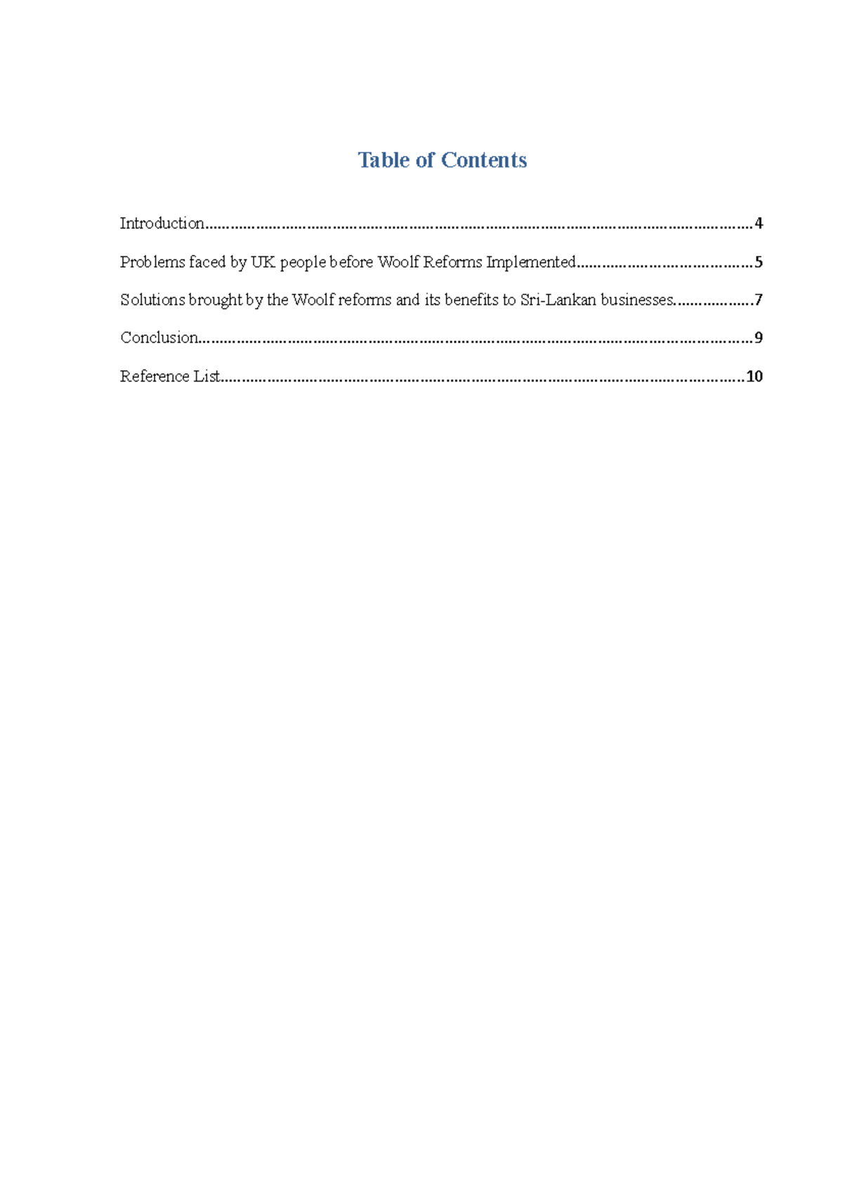 Business law assignment - Table of Contents - Studocu