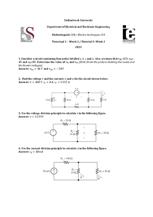 Chapter 5 - None - Electro technique 214 Chapter 5 5 SINUSOIDAL CURRENTS AND VOLTAGES We define ...