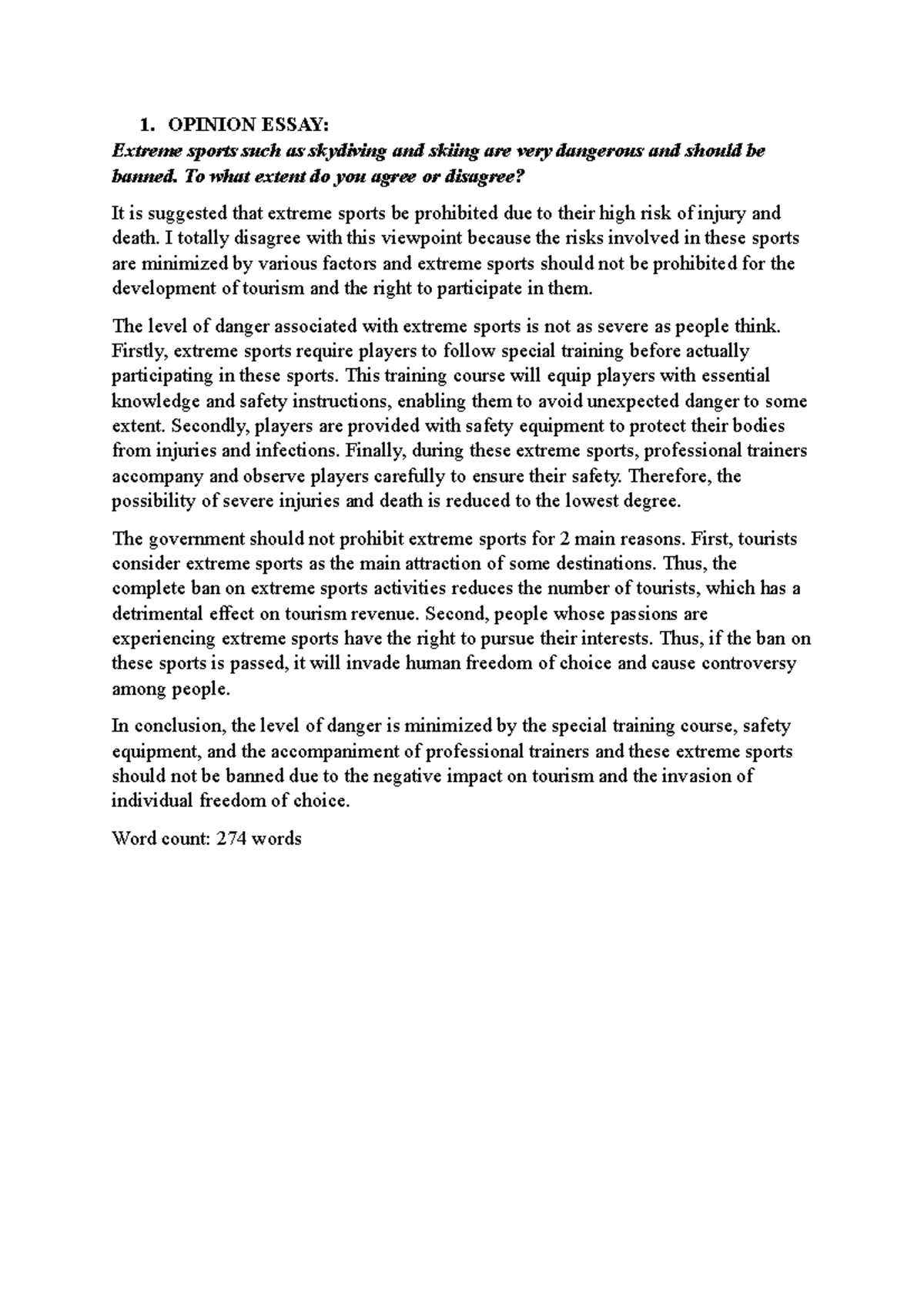 Nguyễn Ngọc Quế Thanh + Đoàn Hồng Khánh Hân Pair Writing - 1. OPINION ...