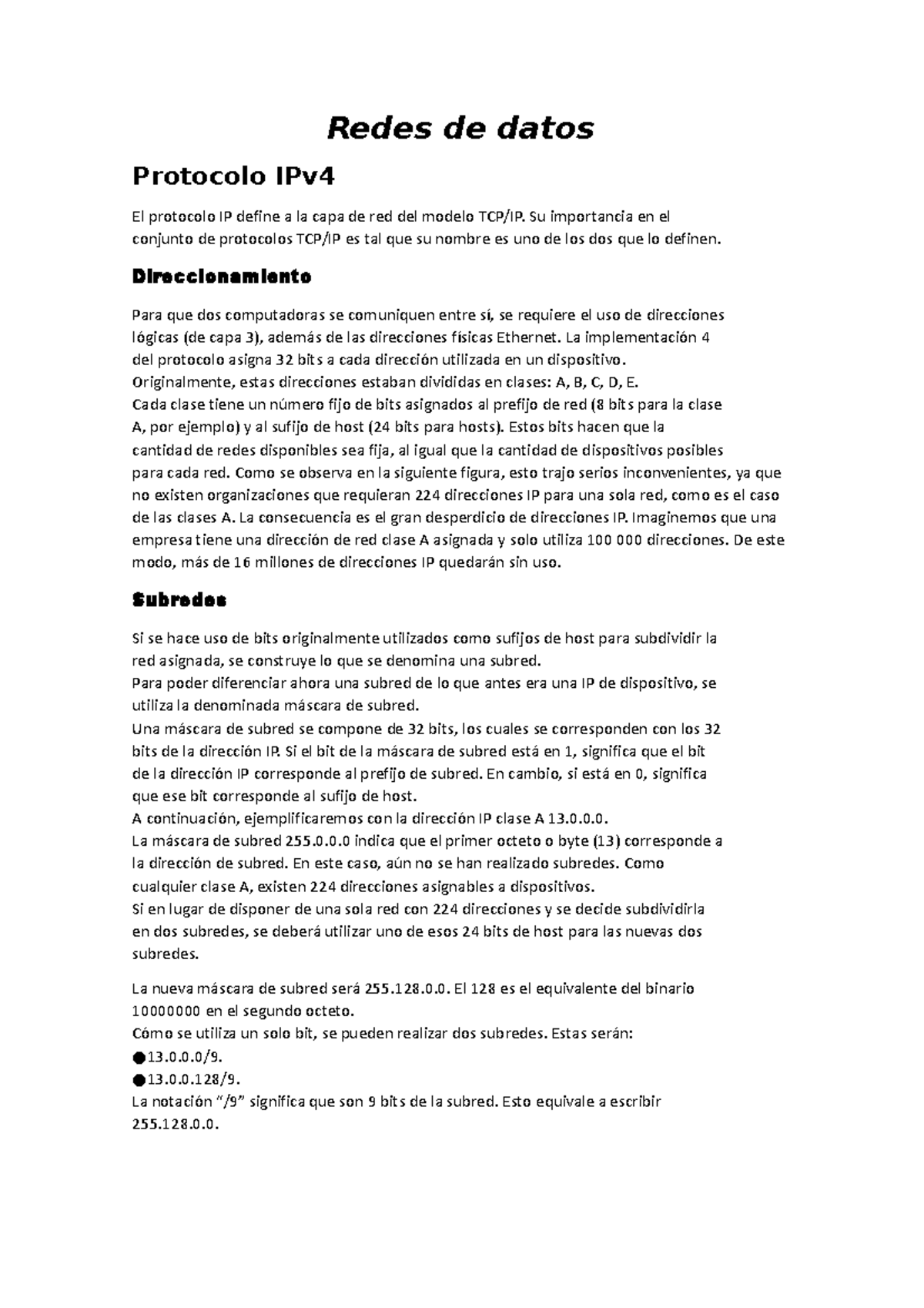 Redes de datos Modulo 2 - Redes de datos Protocolo IPv El protocolo IP ...