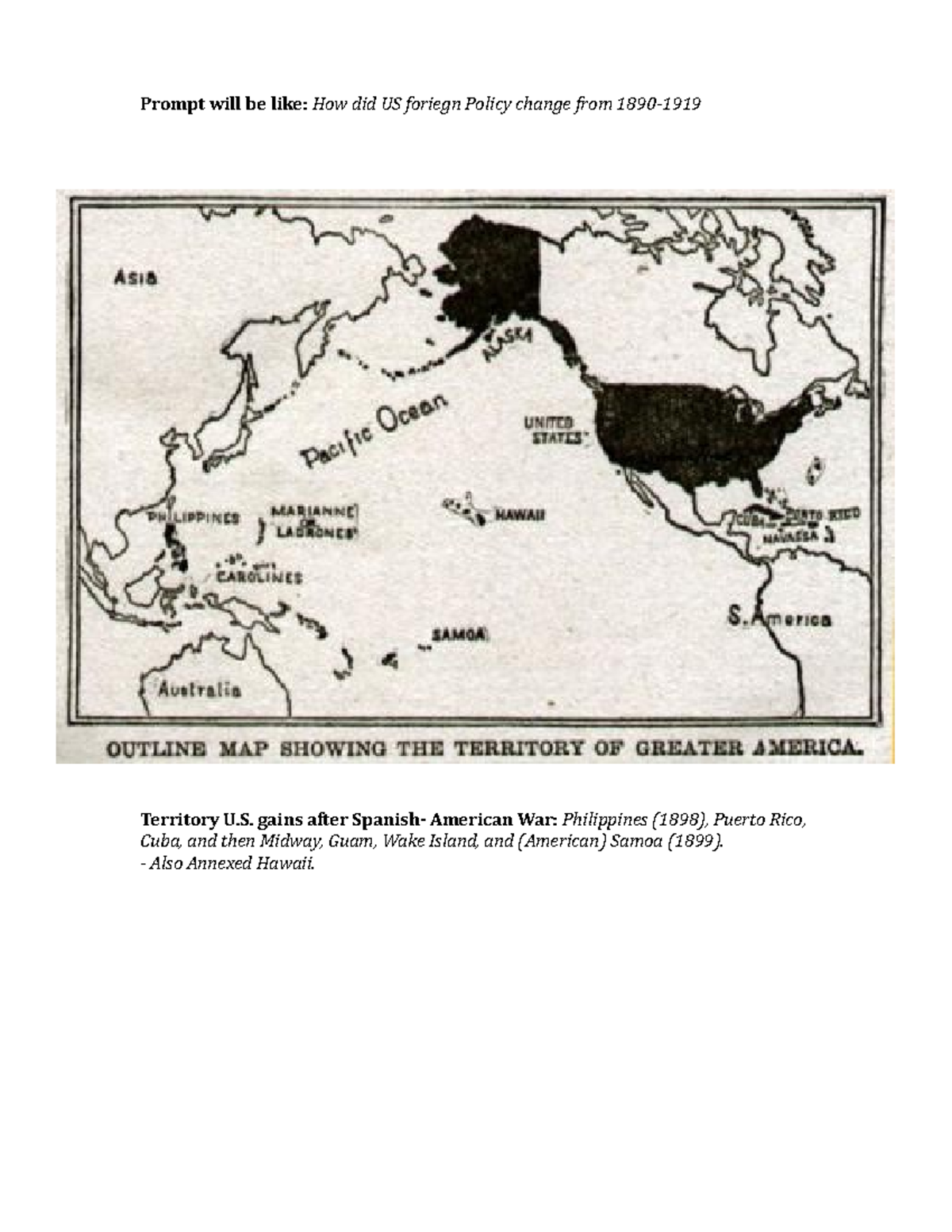 Copy of Hint promt and docs - Prompt will be like: How did US foriegn ...