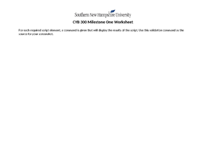 CYB 410 Module Three Activity Worksheet Tommy Tarawallie - CYB 410 ...