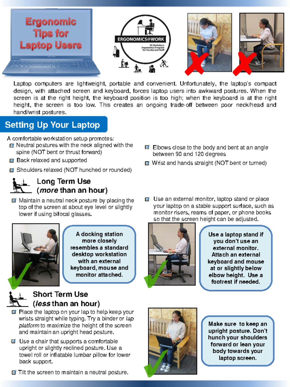 Ergonomic tips for laptop users - Laptop computers are lightweight ...