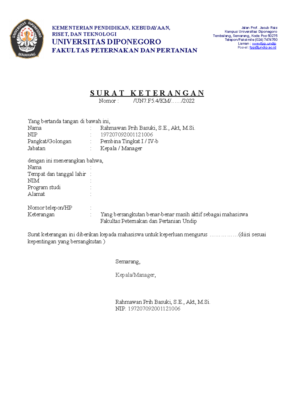 0101 2022 Surat keterangan lain lain KTU Juli 22 - KEMENTERIAN PENDIDIKAN, KEBUDAYAAN, RISET ...