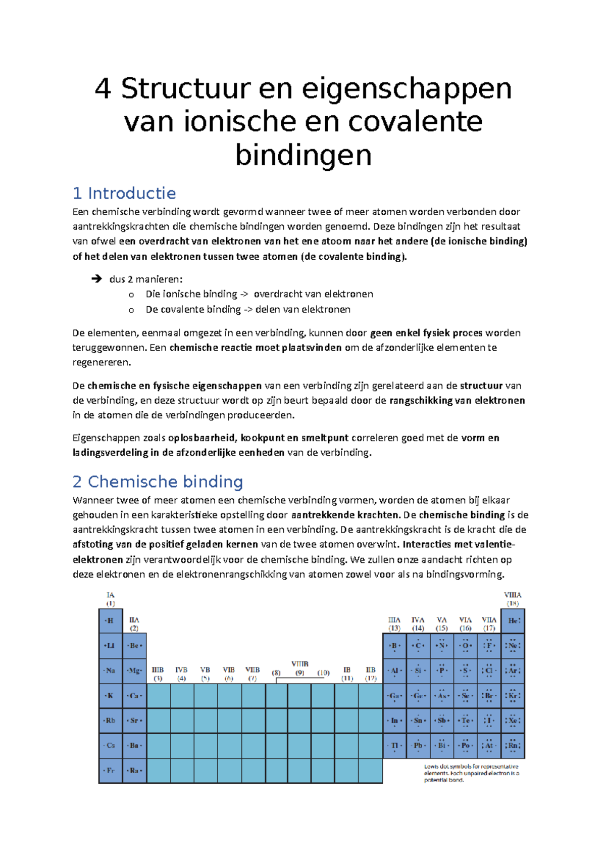 4 Structuur en eigenschappen van ionische en covalente bindingen - 4 ...