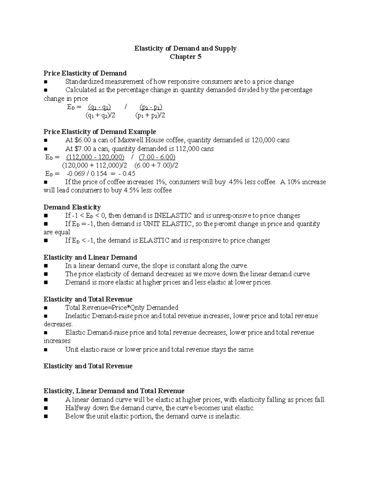 Chapter 5 PP Outline - Dr. Kimberly Mencken Microeconomics is a branch ...