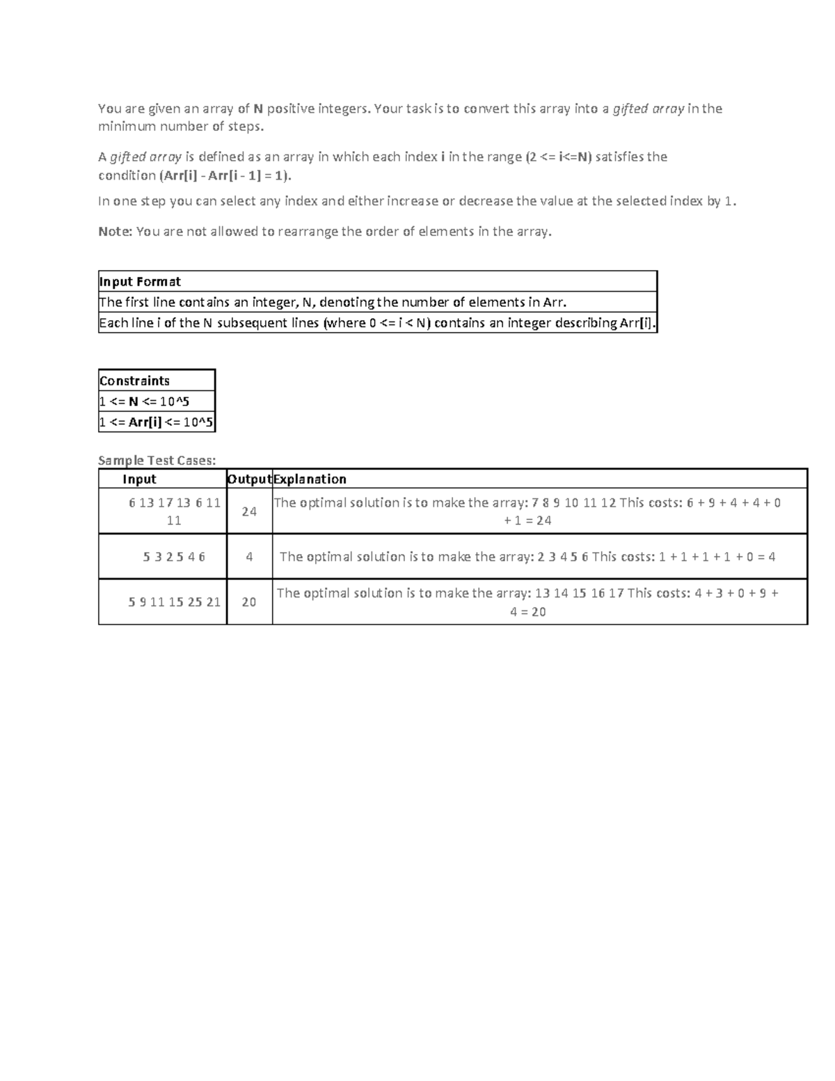 Problem Statment 2 - practice question - You are given an array of N positive integers. Your ...